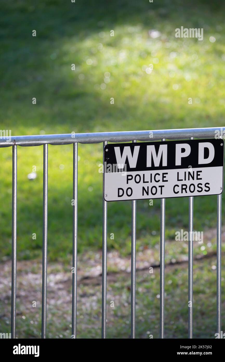 WMPD: POLICE LINE, DO NOT CROSS, KIROLI PARK, WEST MONROE, LOUISIANA ...