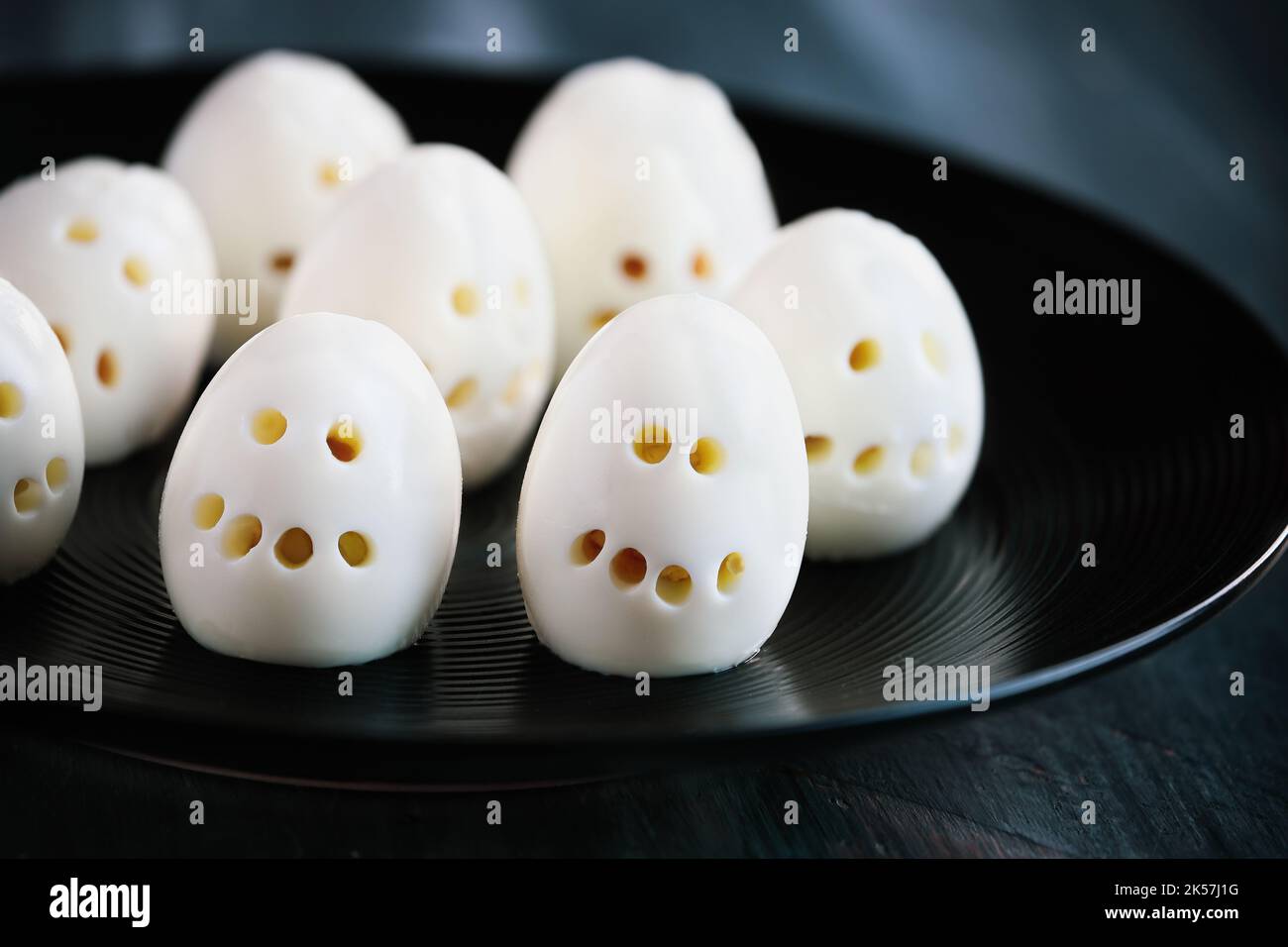 Fun food for kids. Hard boiled skeleton skull eggs perfect for ...
