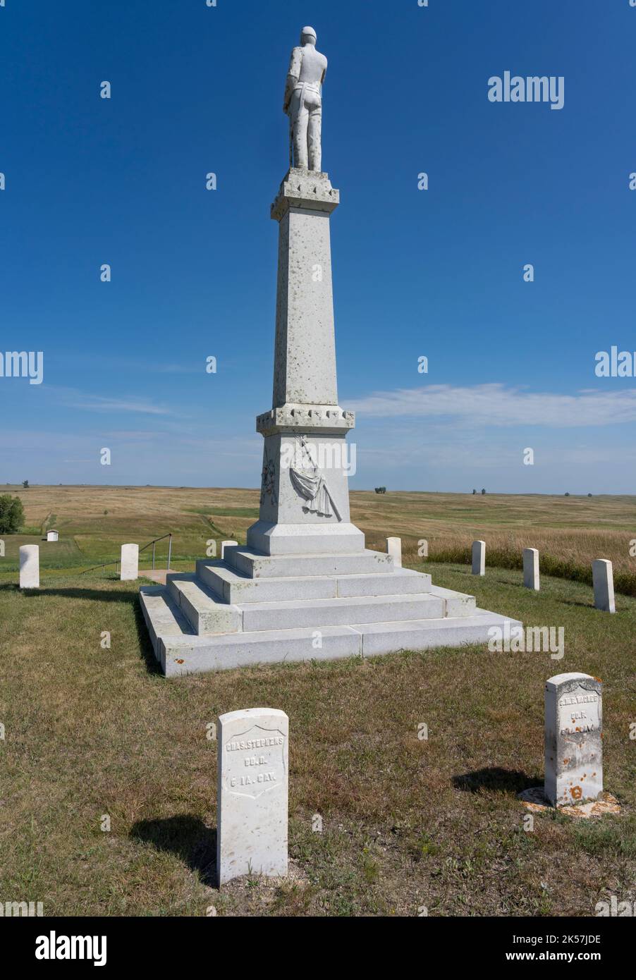 Monuments at Whitestone Hill State Historic Site in North Dakota Stock ...