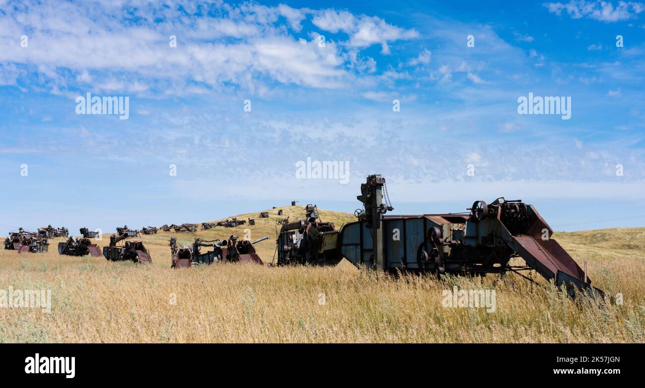Dinosaurs of the Prairie, a collection of old threshing machines on ...