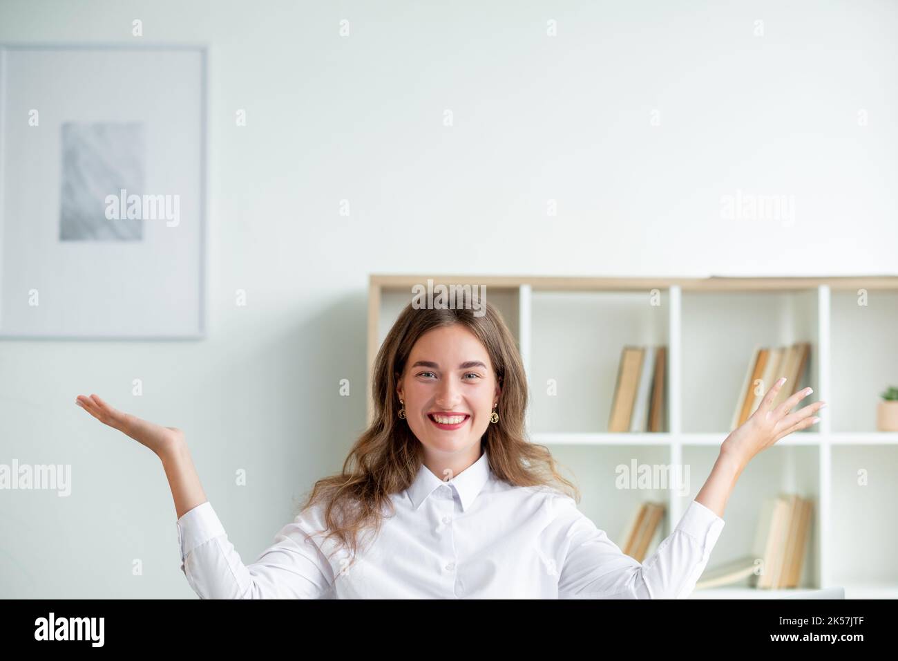 finish work happy woman enjoying moment Stock Photo - Alamy