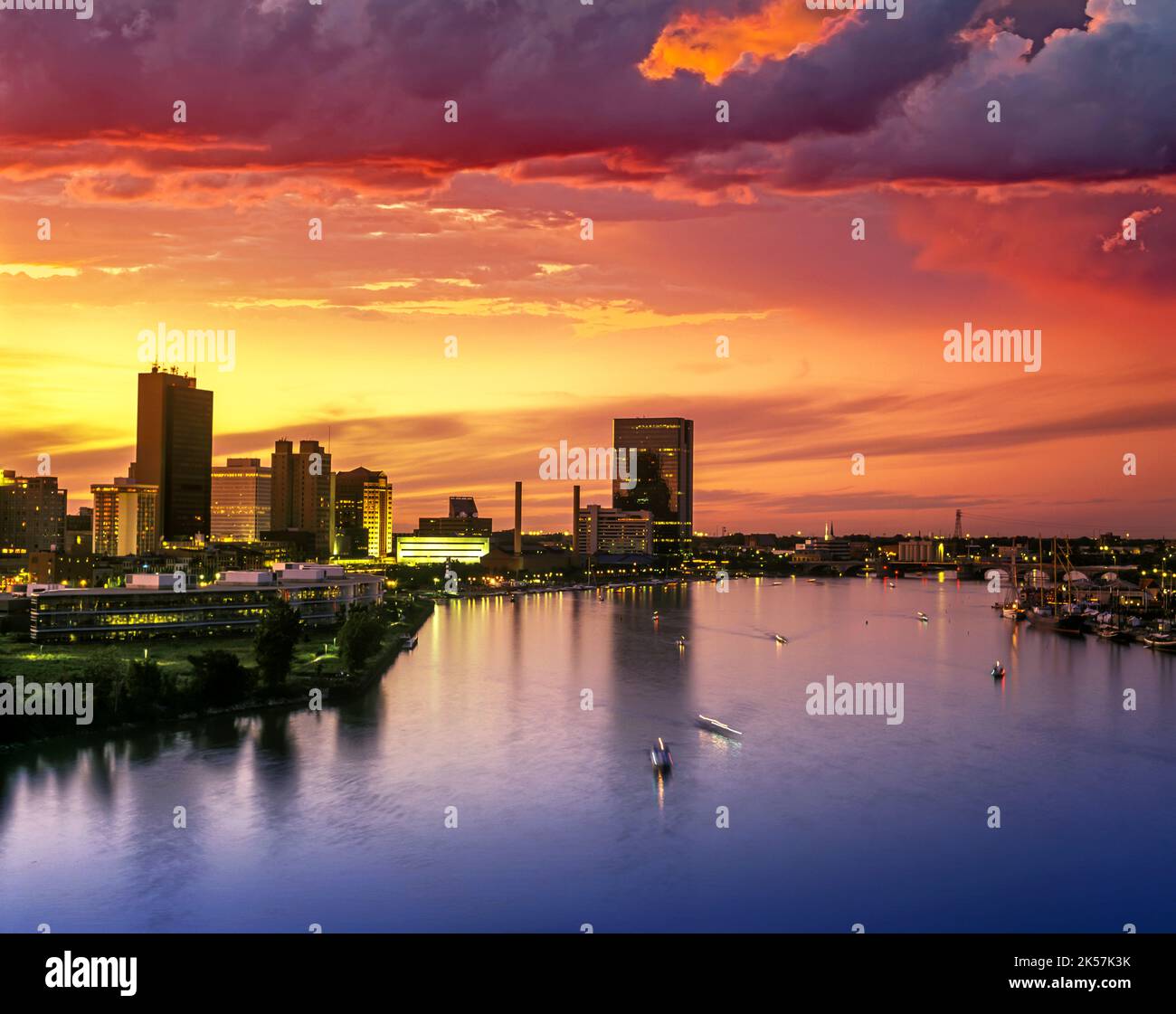 DOWNTOWN SKYLINE MAUMEE RIVER TOLEDO OHIO USA Stock Photo - Alamy
