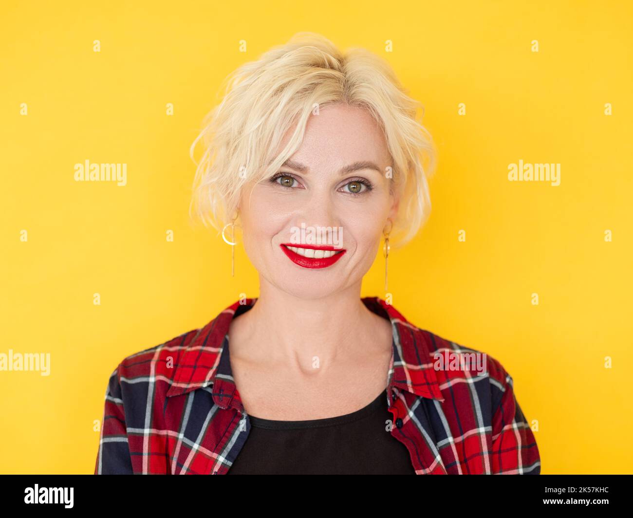 feminine power beautiful woman stylish look Stock Photo - Alamy