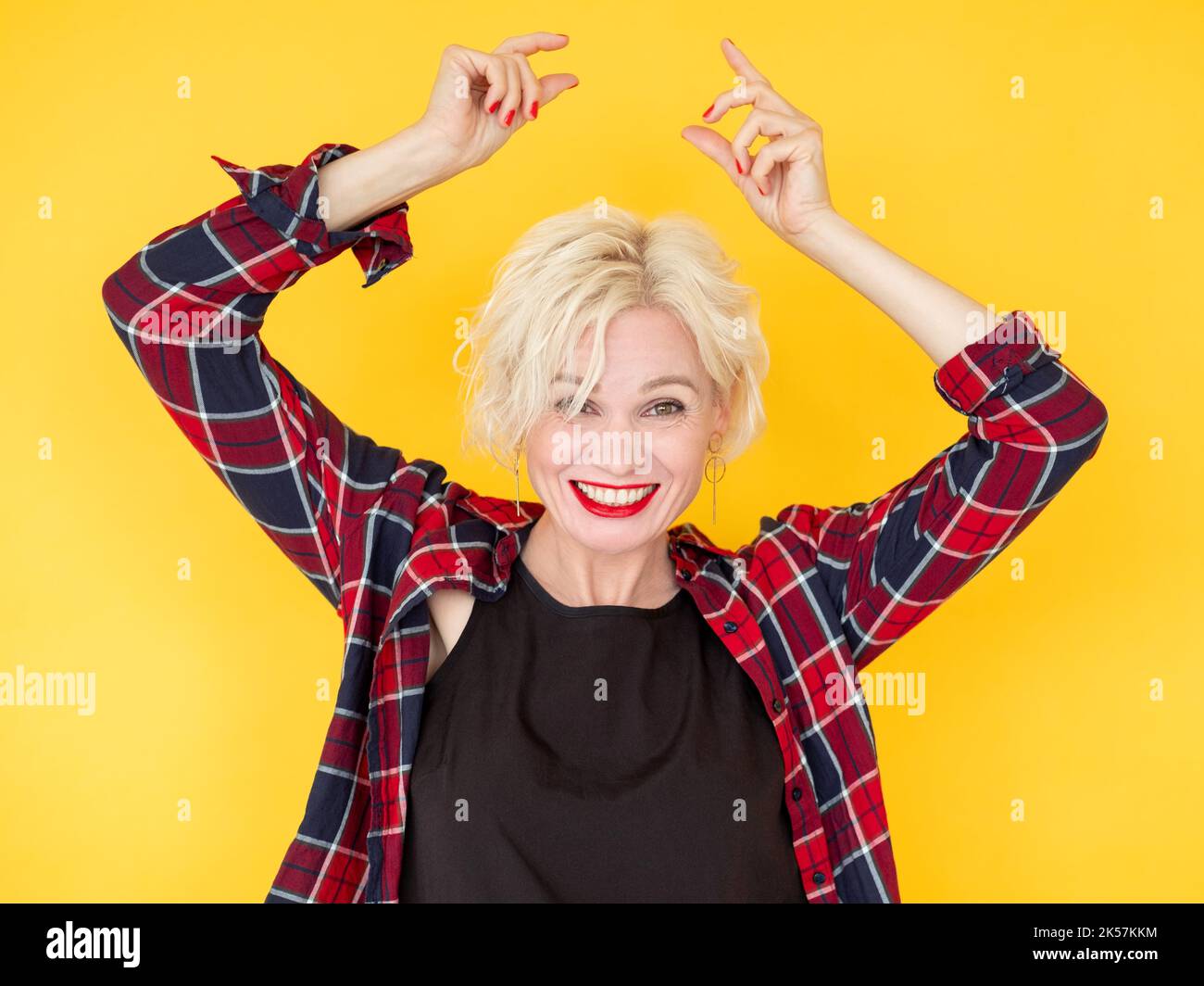enjoying life excited woman successful emotion Stock Photo - Alamy