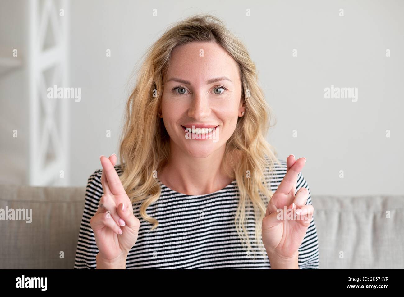 good luck faithful woman sincere wish pretty Stock Photo - Alamy