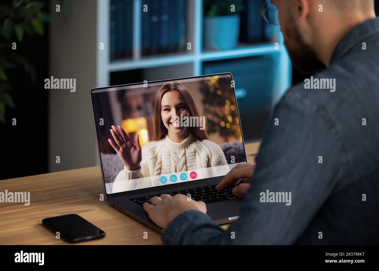 Talking with girlfriend Stock Photo - Alamy