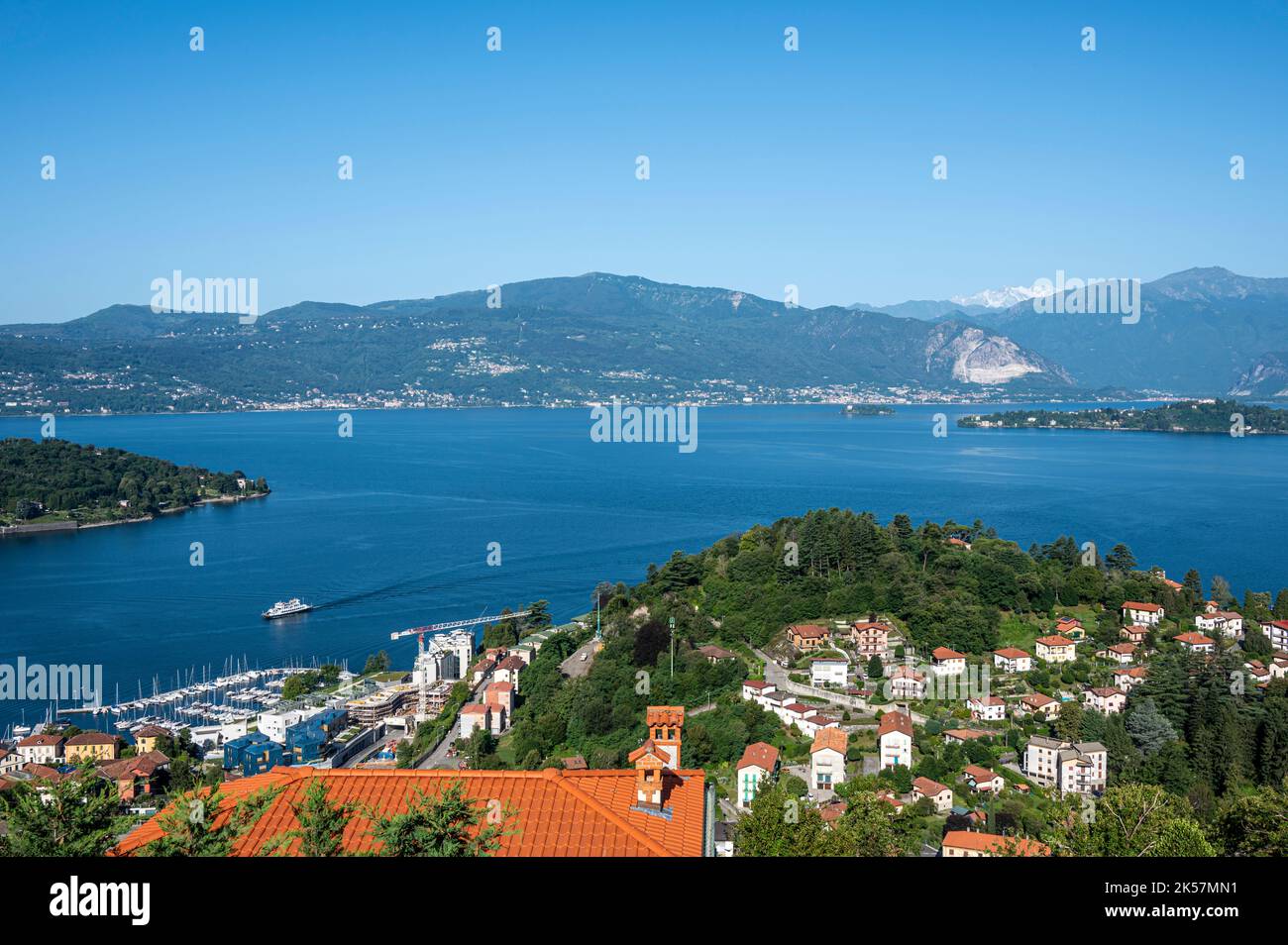 aerial view of the Lake Maggiore and the Gulf Borromeo Stock Photo - Alamy