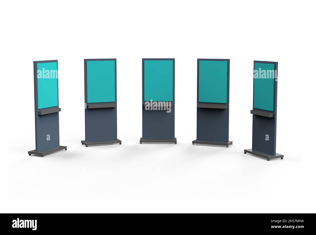 Empty Mock-up for customizable vertical advertising display stand pylon ...