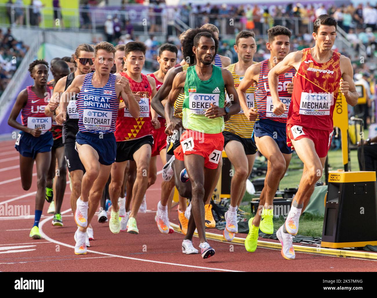 Andrew Butchart of GB&NI competing in the men’s 5000m heats at the ...