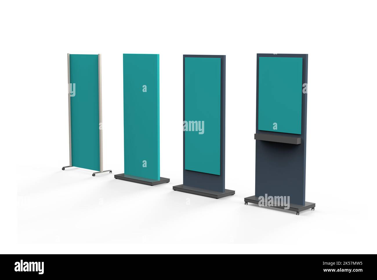 Empty Mock-up for customizable vertical advertising display stand pylon ...