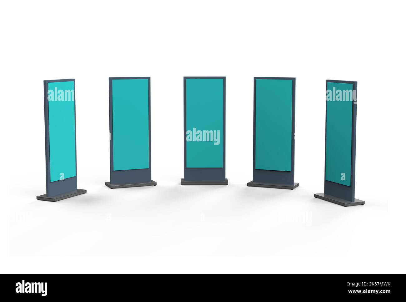 Empty Mock-up for customizable vertical advertising display stand pylon ...