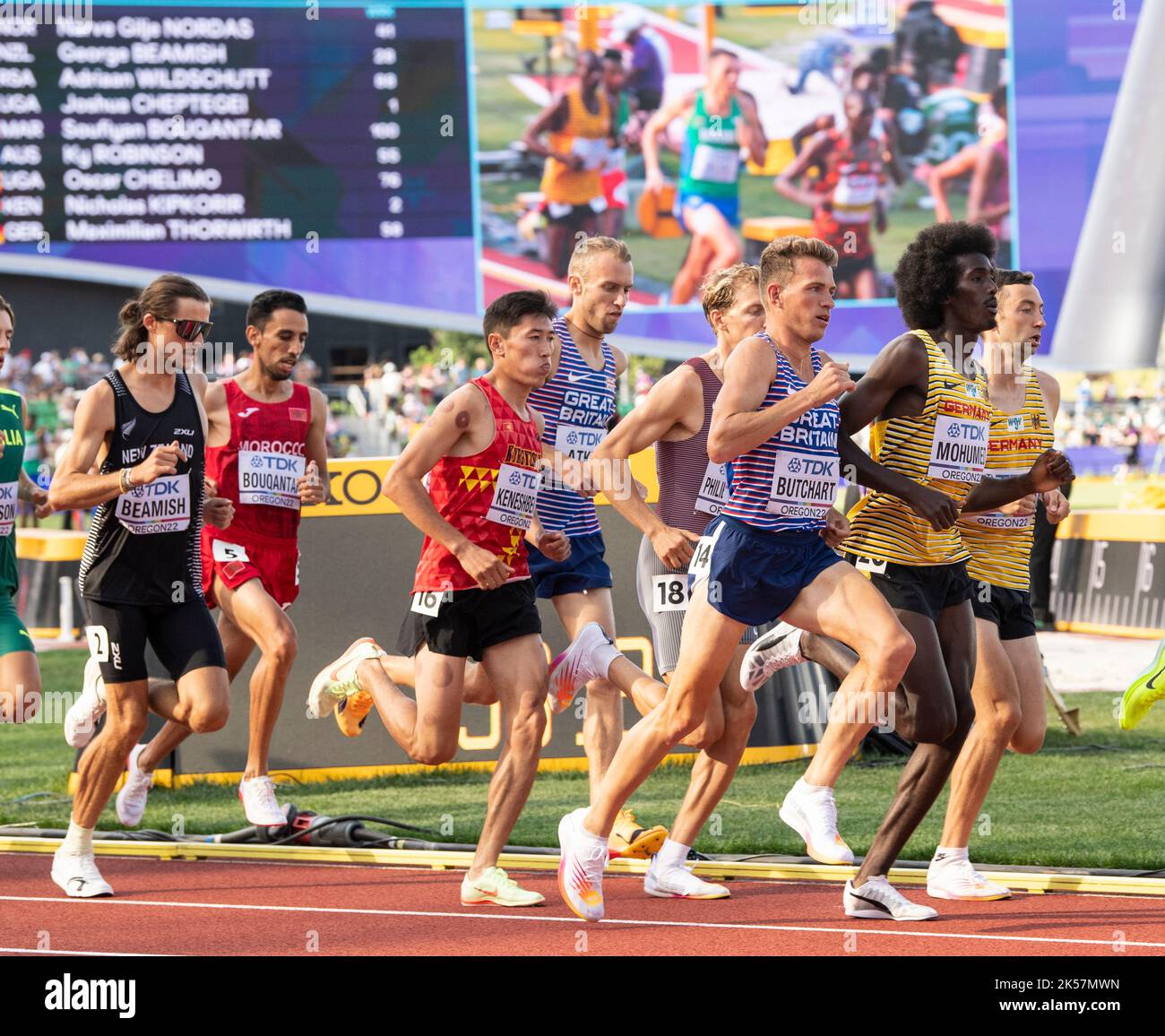 Andrew Butchart of GB&NI competing in the men’s 5000m heats at the ...