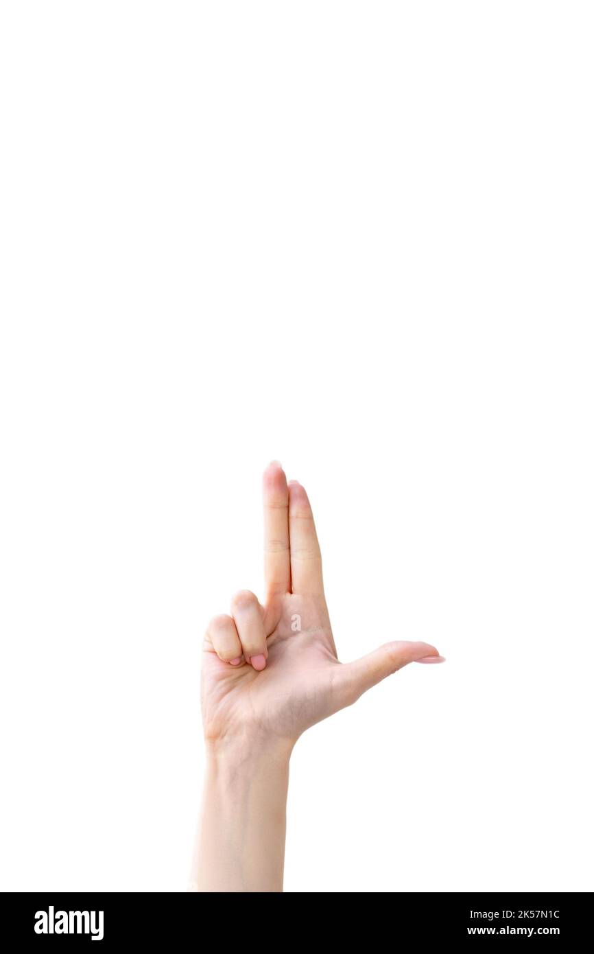 finger gun shooting gesture hand showing pointing Stock Photo - Alamy