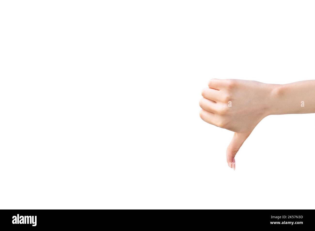 dislike gesture negative feedback hand thumb down Stock Photo - Alamy