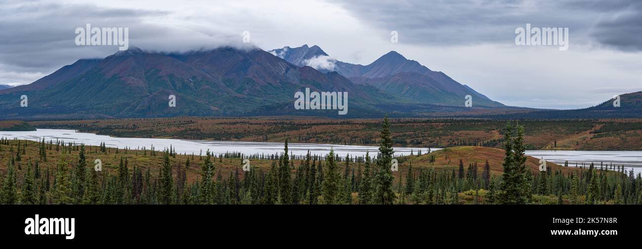 The Susitna River seen from the Denali Highway in Alaska Stock Photo ...