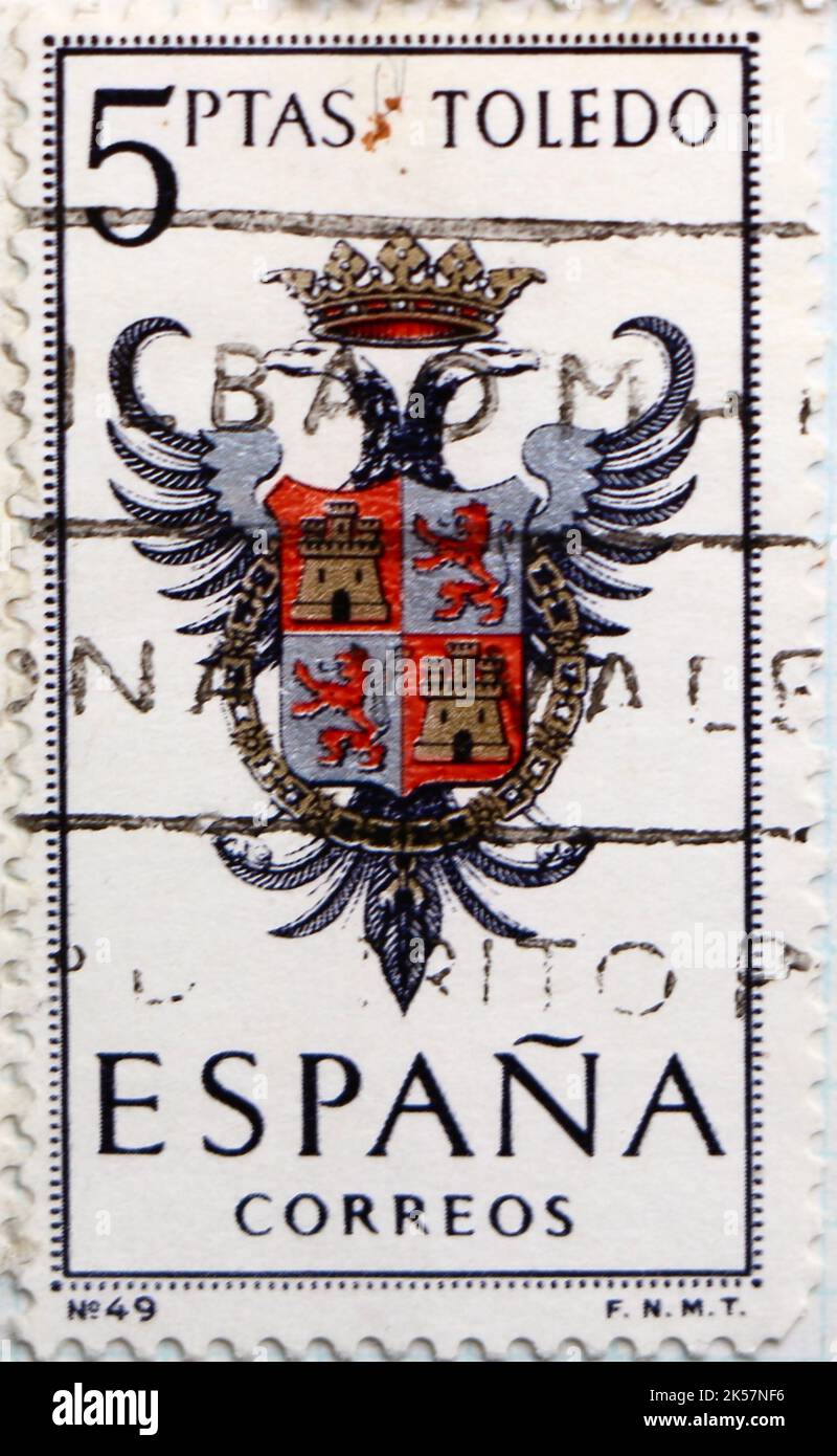 Photo of a Spanish postage stamp from the Provincial Arms series ...