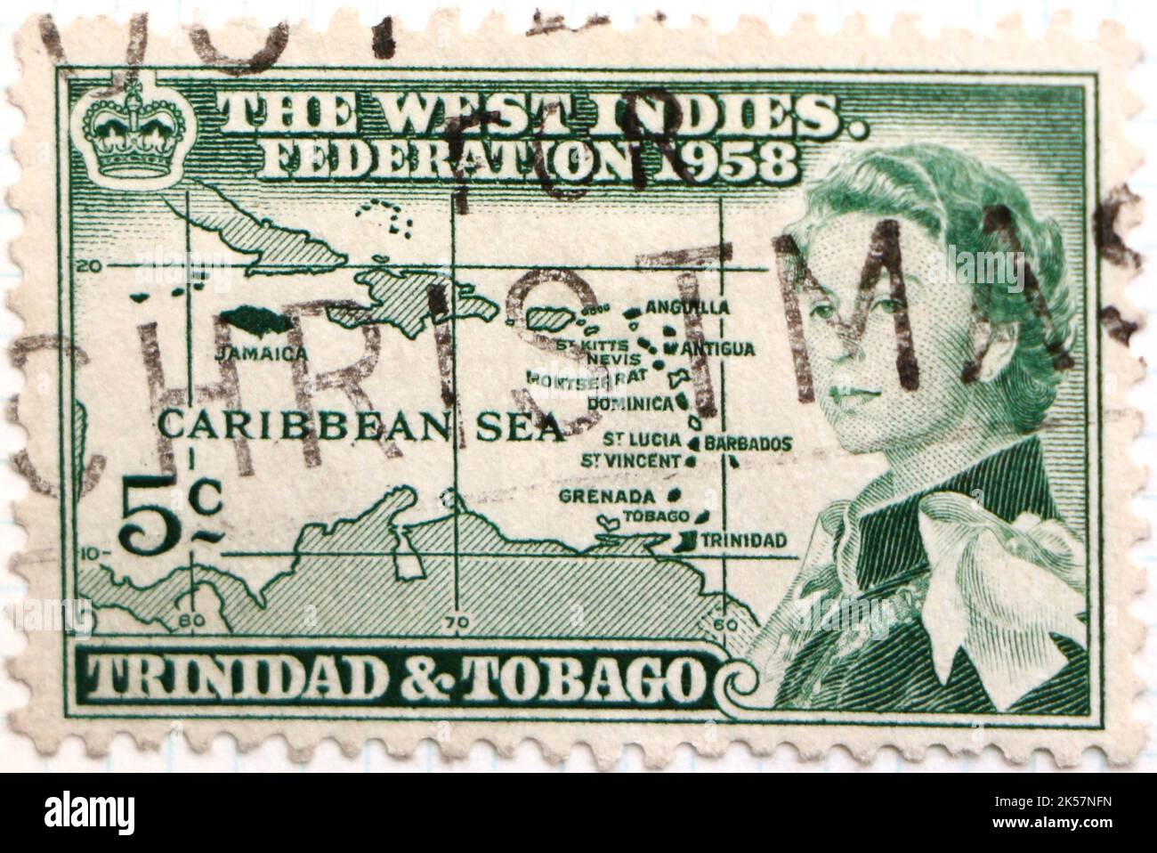 Photo of a Trinidad & Tobago postage stamp for the Inauguration of ...