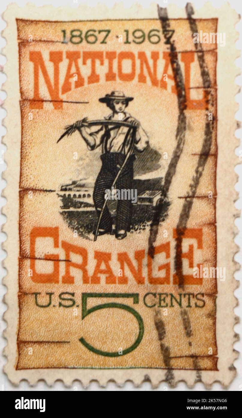 Photo of a USPS postage stamp Grange Poster 1870 National Grange ...