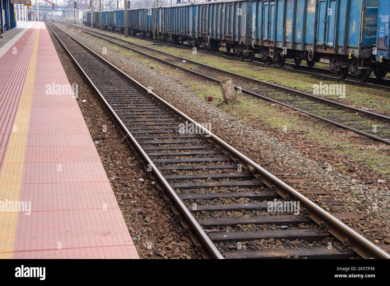 Railway carriages, railway infrastructure, tracks, rails and power ...