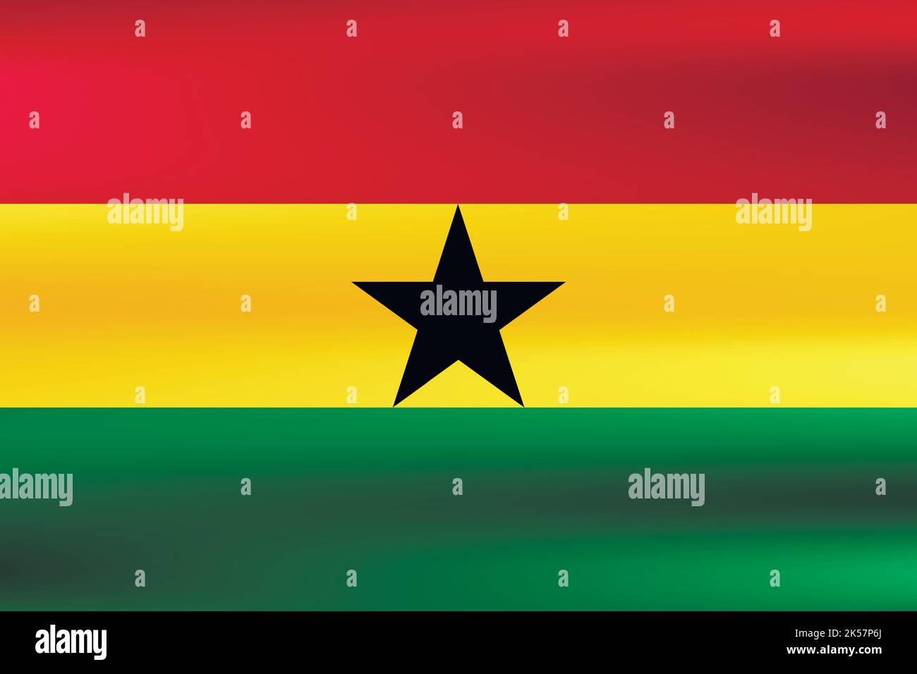 Flag of Ghana. Ghanaian national symbol in official colors. Template ...