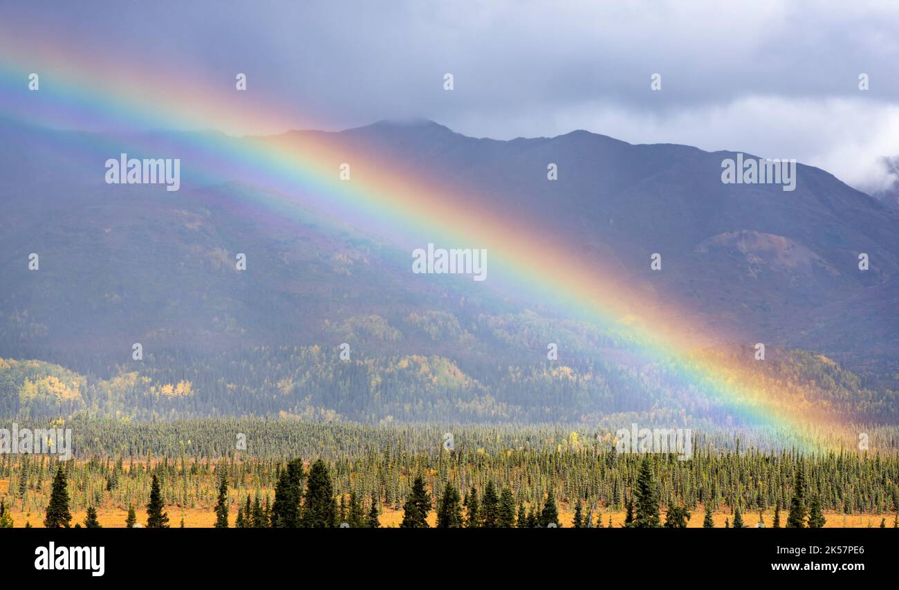 A rainbow near Nabesna Road in Wrangell St. Elias National Park and ... A rainbow near Nabesna Road in Wrangell St. Elias National Park and ...