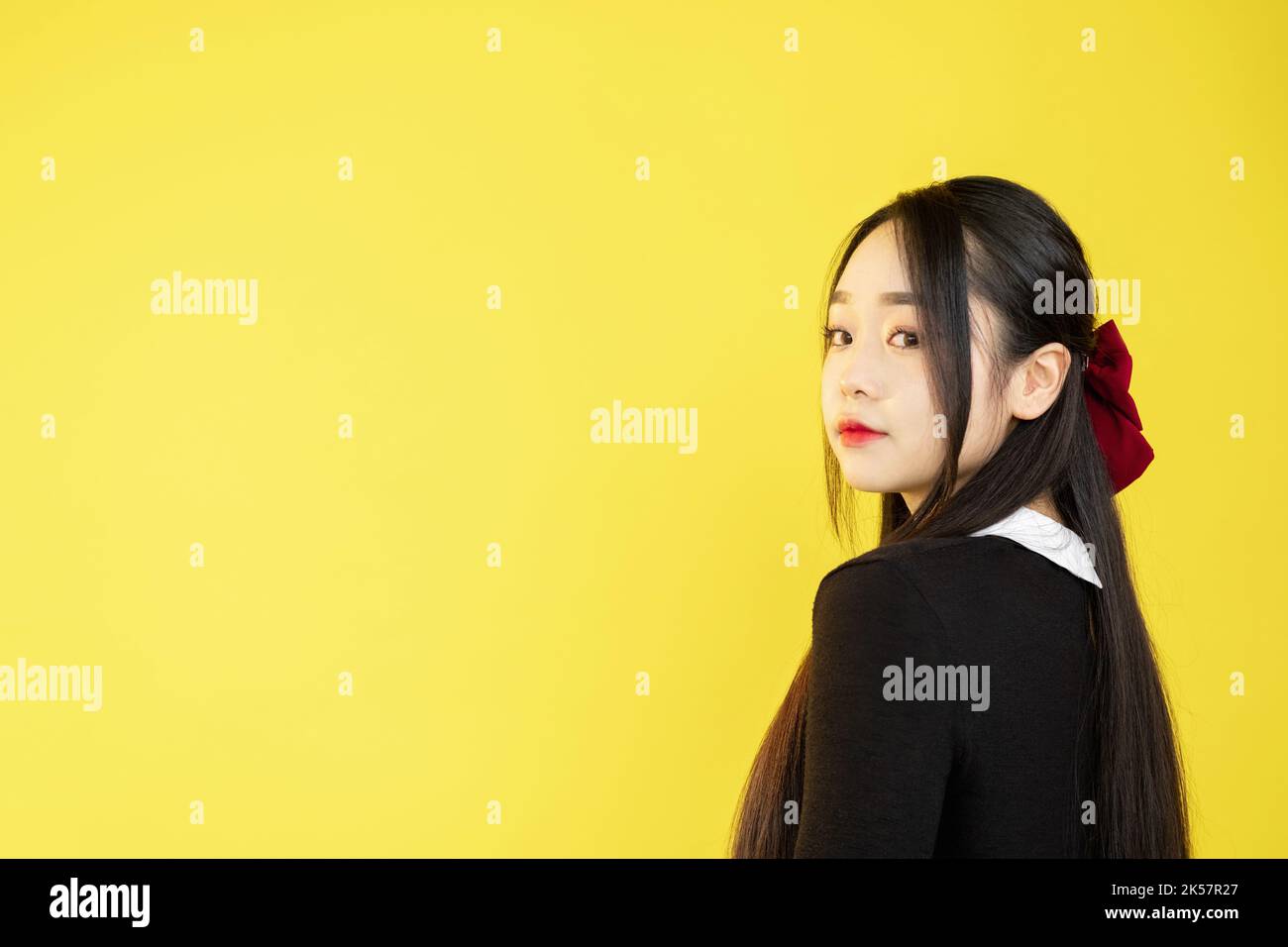 student girl young beauty content promo background Stock Photo - Alamy