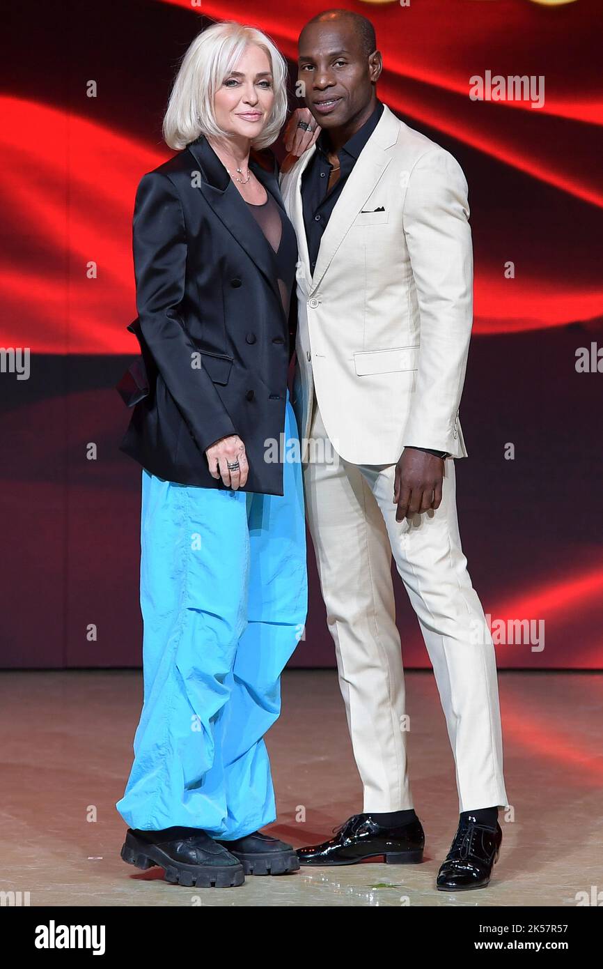 Rome, Italy. 06th Oct, 2022. Roly Maden (l) and Paola Barale (r) attend ...