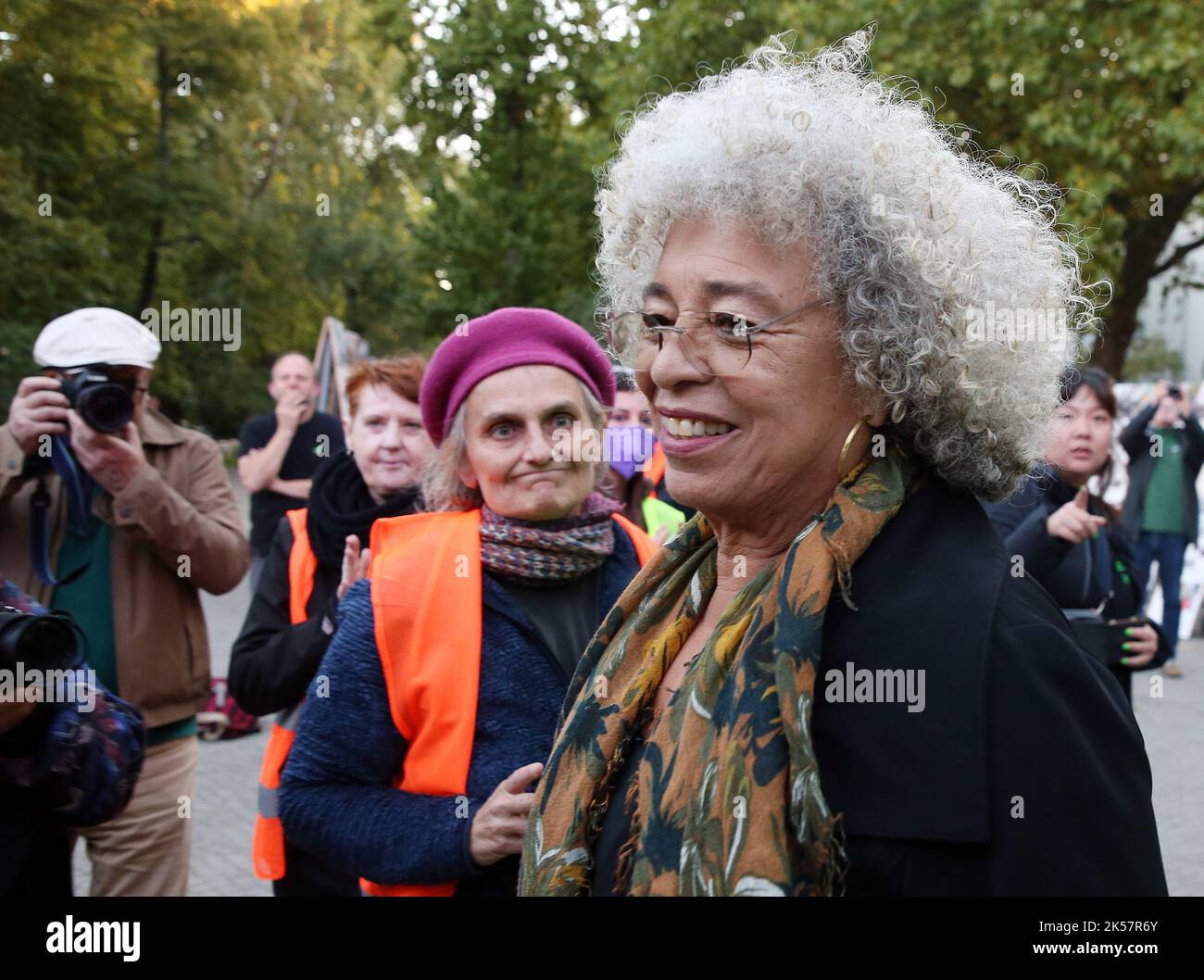 Berlin, Germany. 06th Oct, 2022. Angela Davis visits Berlin and takes ...