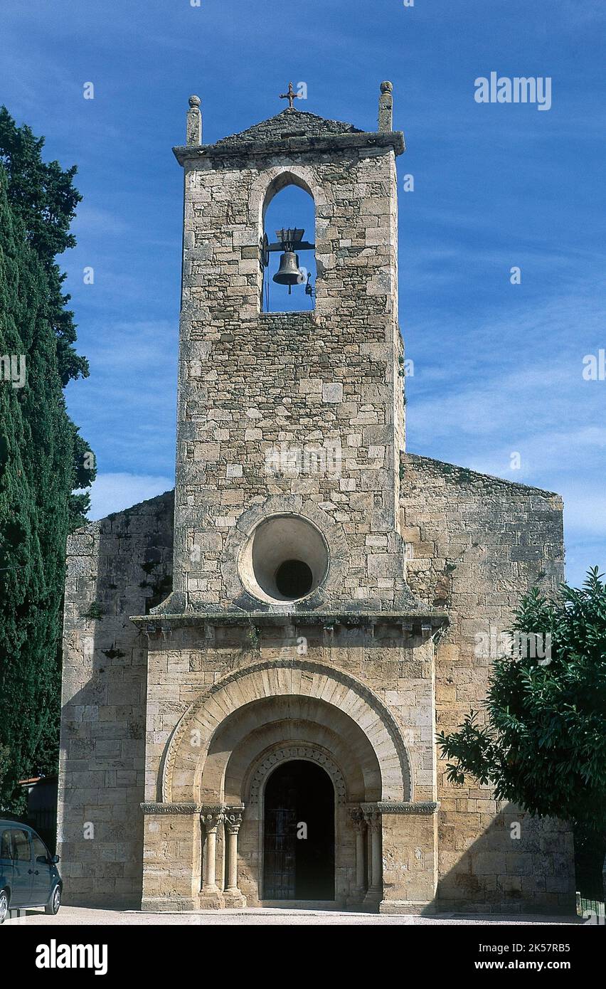 FACHADA DE LA IGLESIA DE SANTA MARIA - SIGLO XII - ROMANICO CATALAN ...