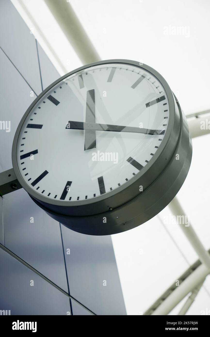 clock on the wall, in the MRT station, Jakarta Stock Photo - Alamy