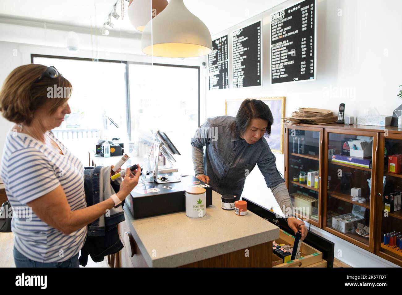 Marijuana dispensary counter hi-res stock photography and images - Alamy