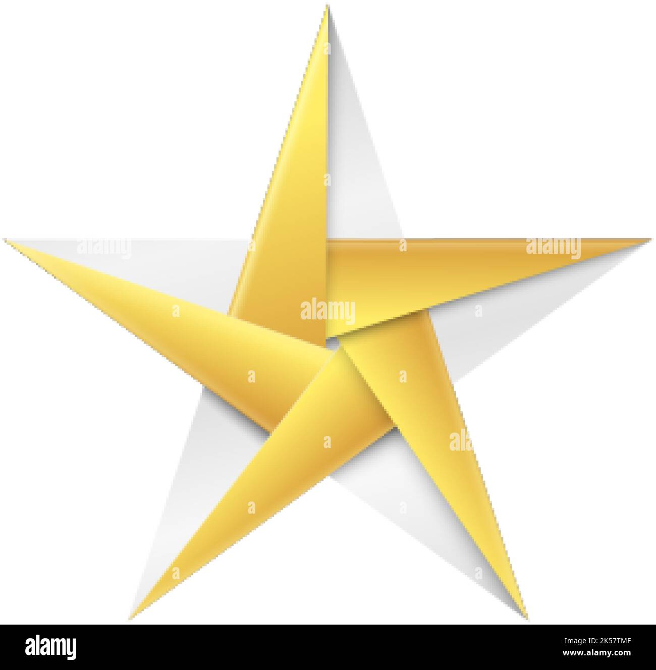 Golden Christmas star origami toy made of gold foil Stock Vector Image ...