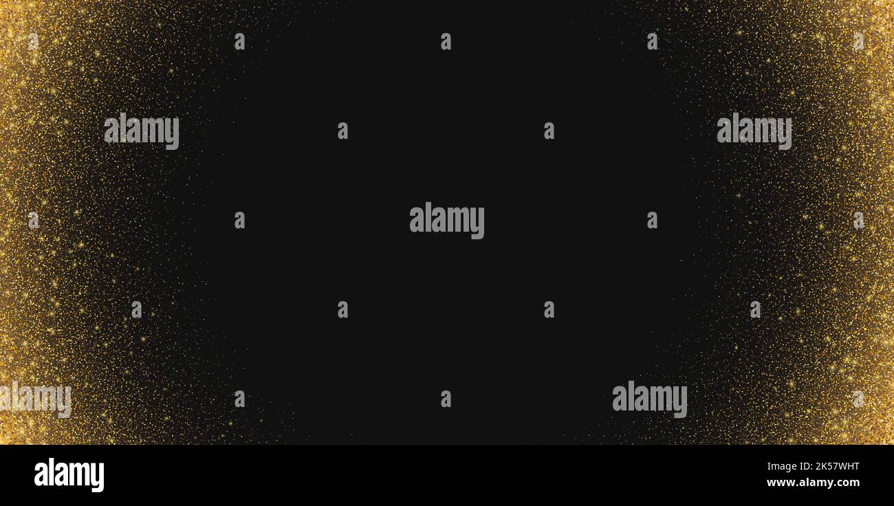 Golden glitter background, shiny stardust, flying shimmer, magic ...