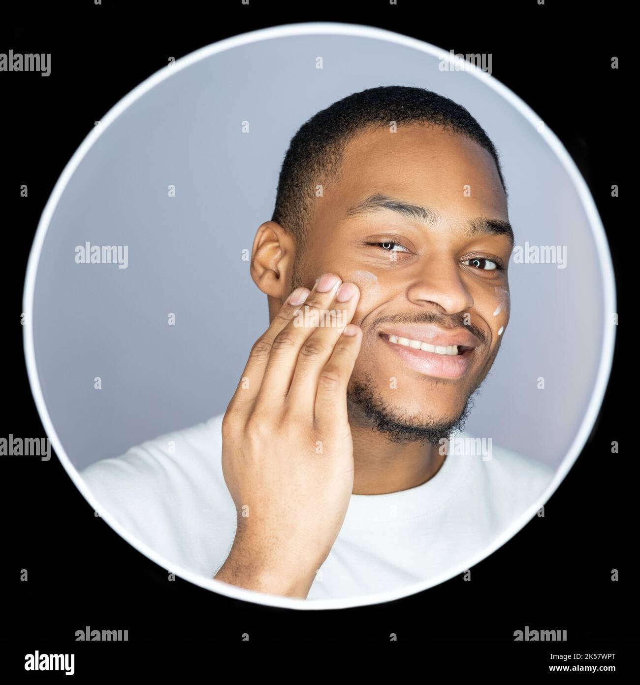 Man skincare. Cosmetic product. Selfcare grooming. Portrait of ...