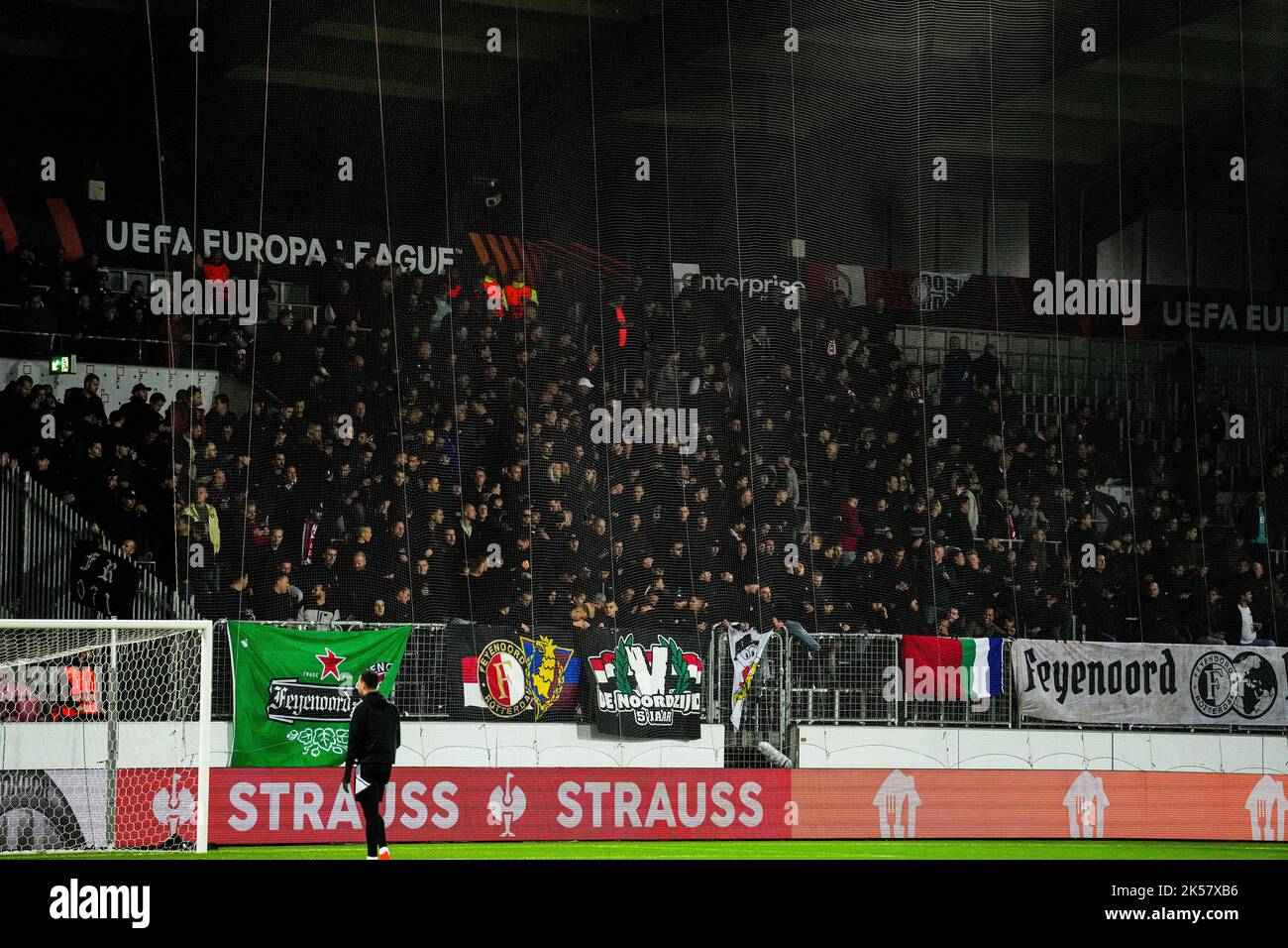 Herning - Supporters of Feyenoord during the match between FC ...
