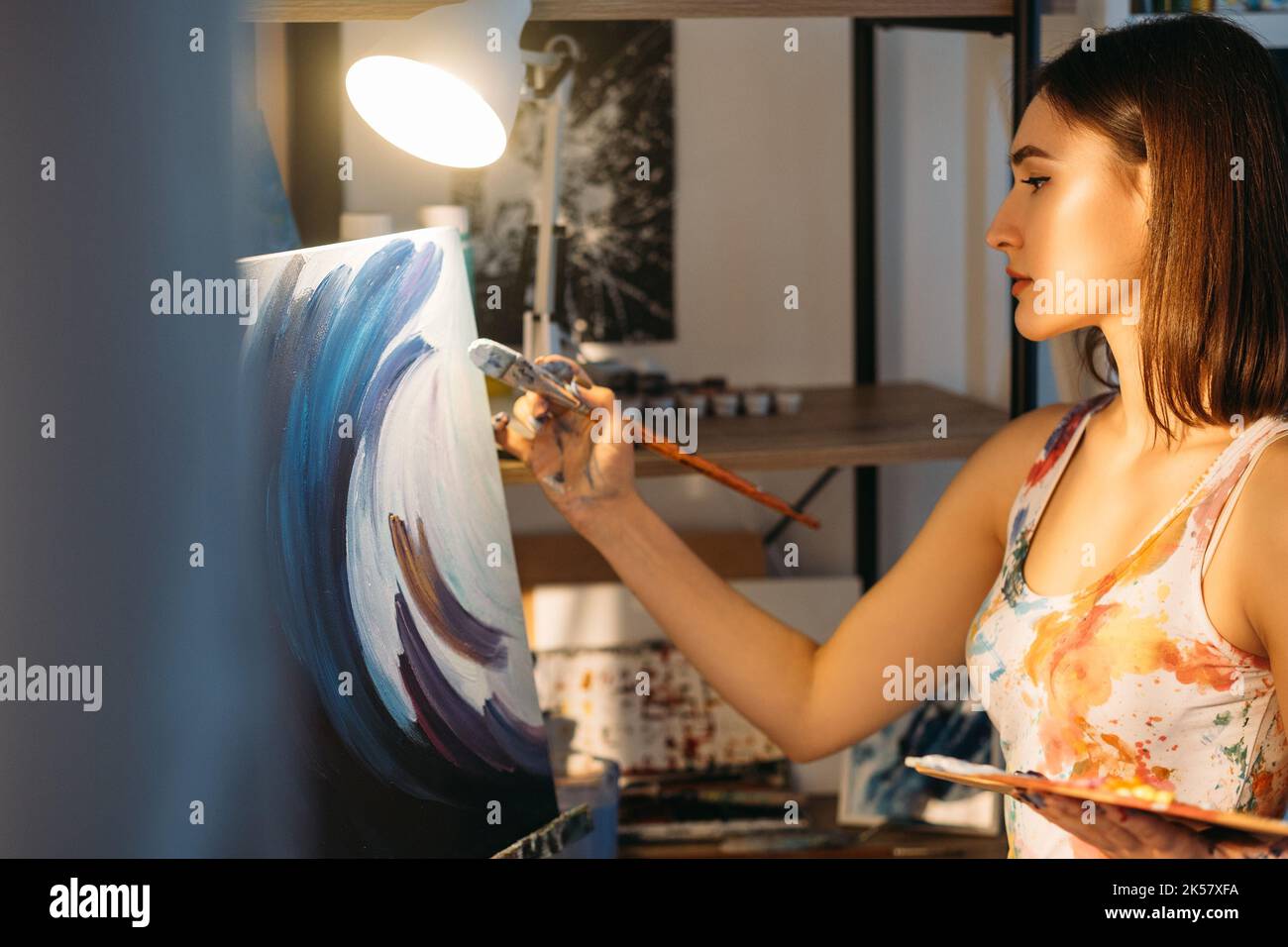 painting hobby visual art artist abstract artwork Stock Photo - Alamy