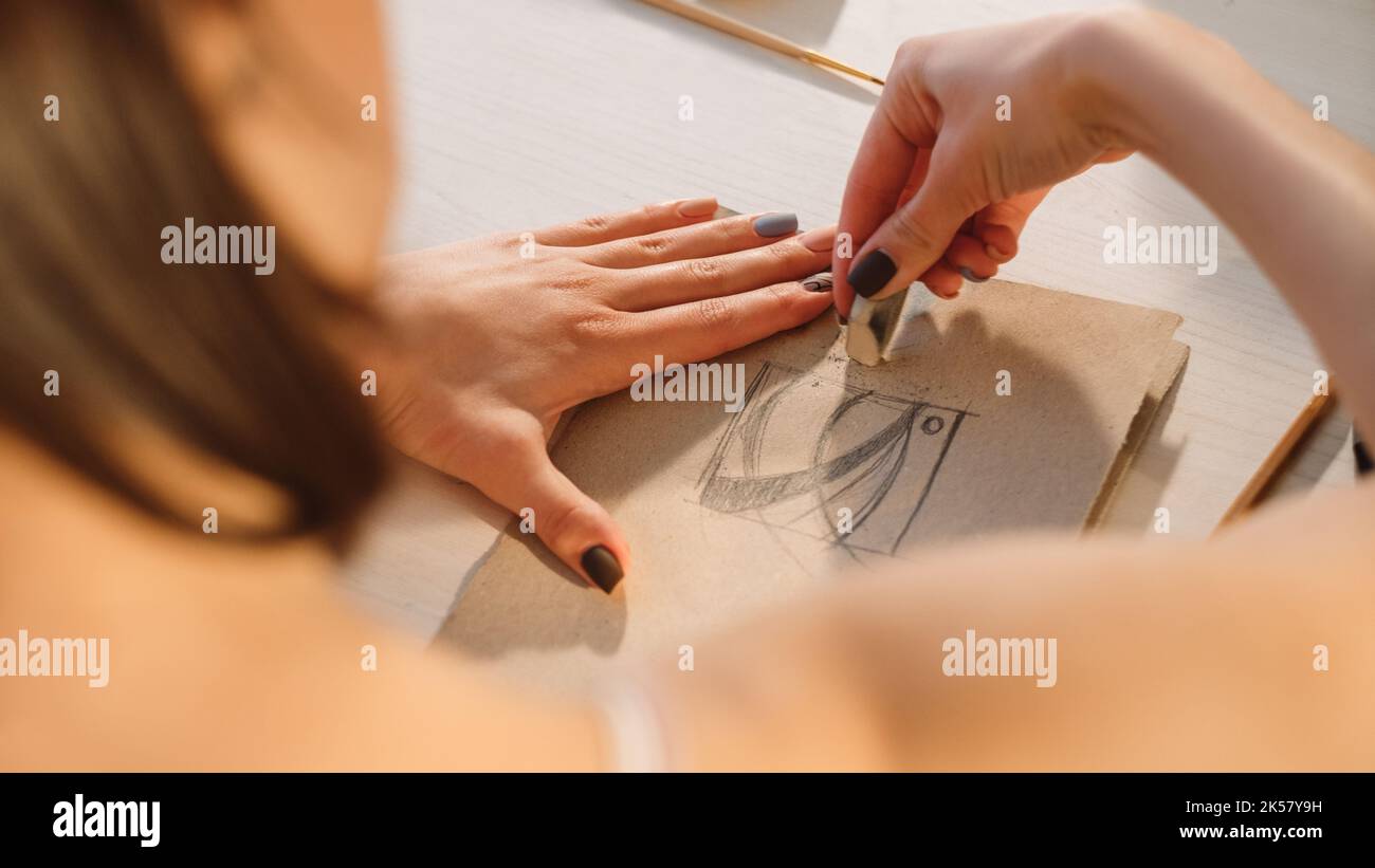 visual art drawing skill artist pencil sketch Stock Photo - Alamy