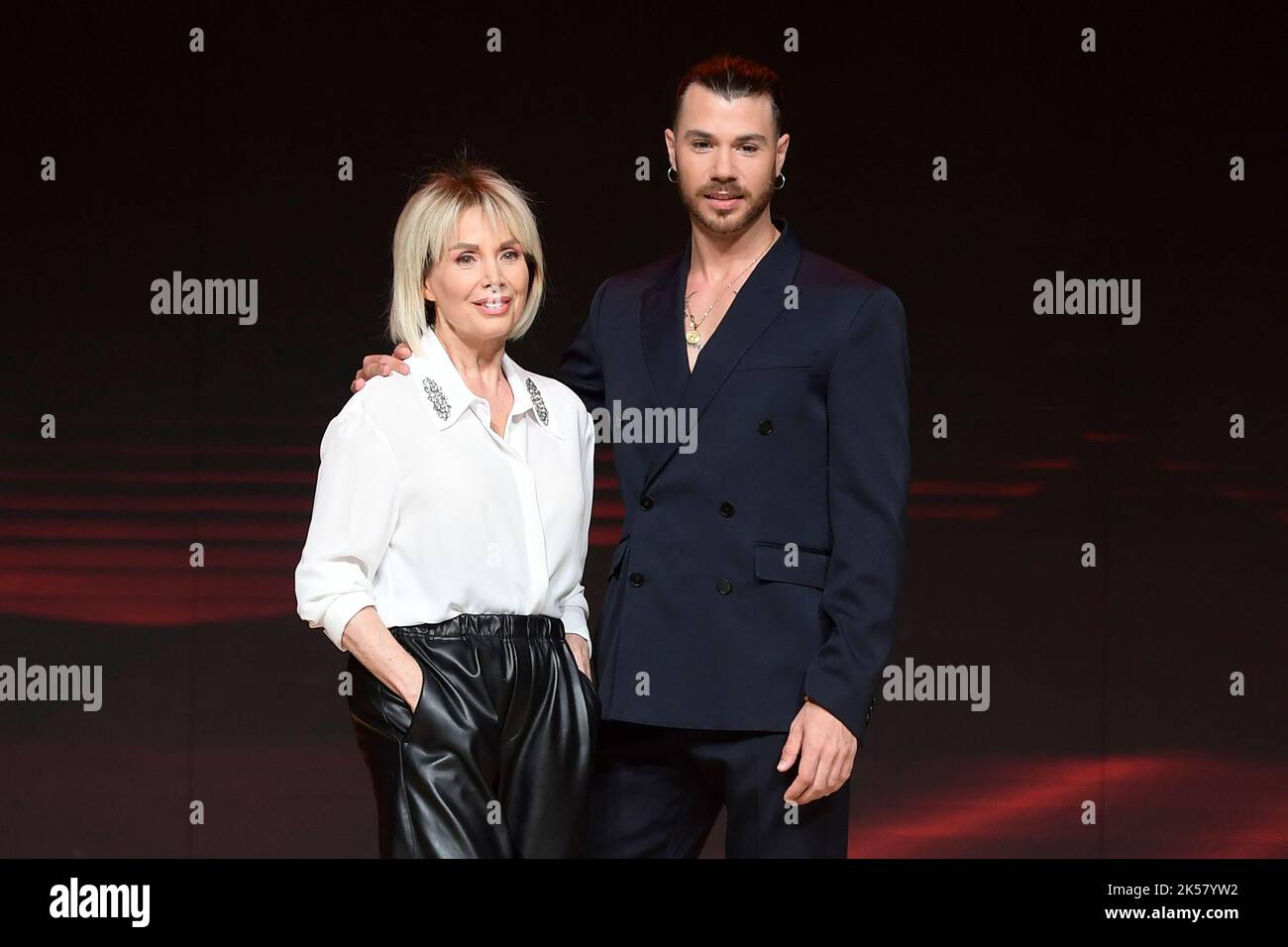 Rome, Italy - 06 Oct 2022 Marta Flavi (l) and Simone Arena (r) attend ...