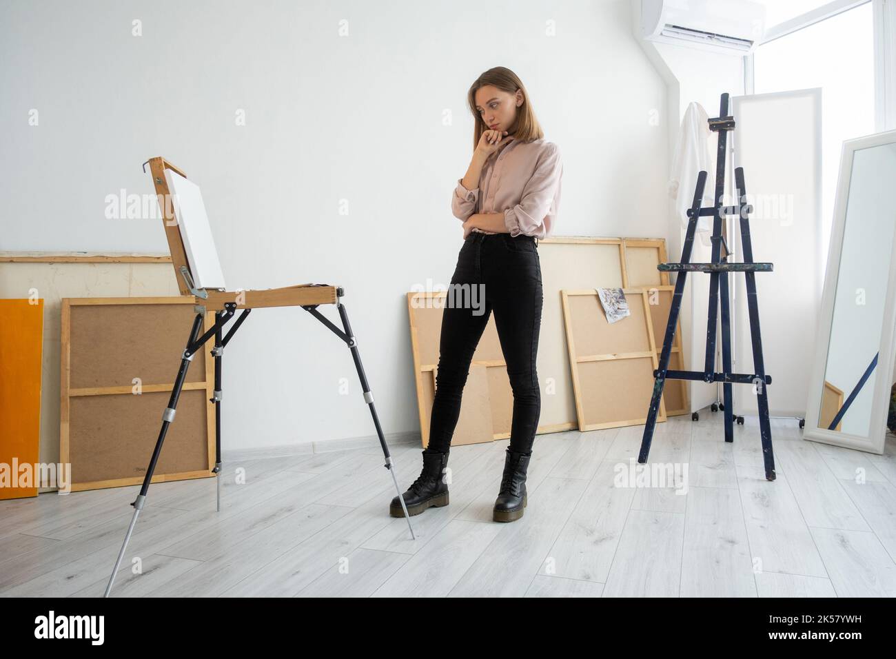creative inspiration painting art confused artist Stock Photo - Alamy