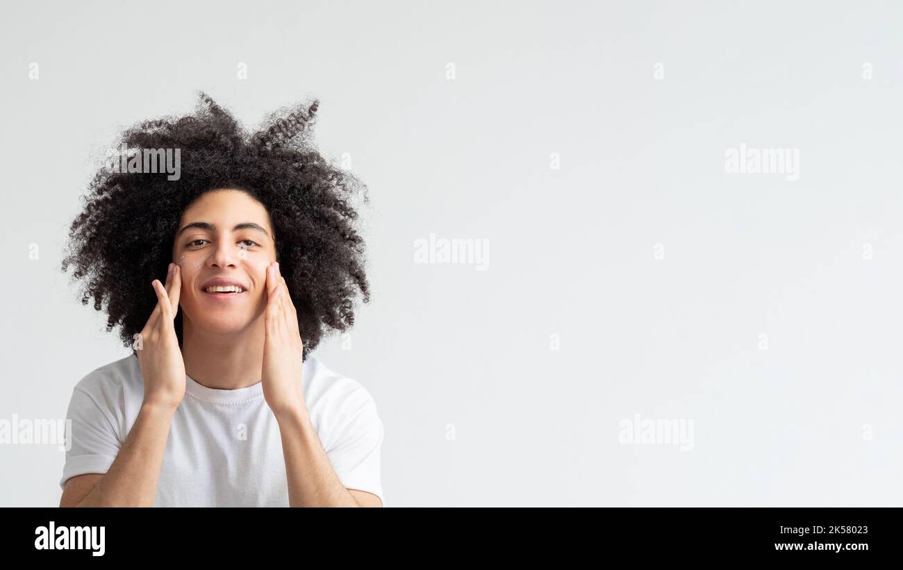 Banner man brown hair hi-res stock photography and images - Alamy