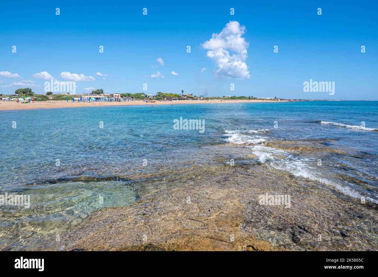 The beautiful Beach of Correnti with transparent and blue water in ...