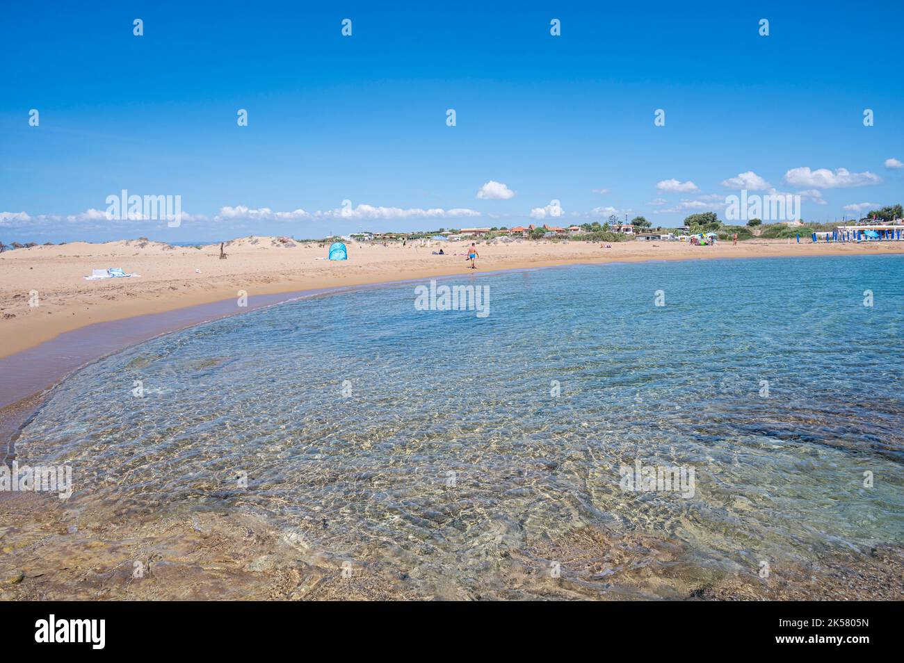 The beautiful Beach of Correnti with transparent and blue water in ...