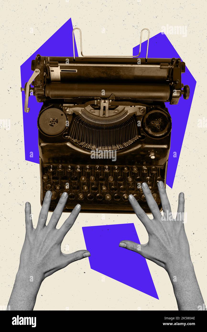 Creative photo 3d collage poster postcard artwork of human person ...