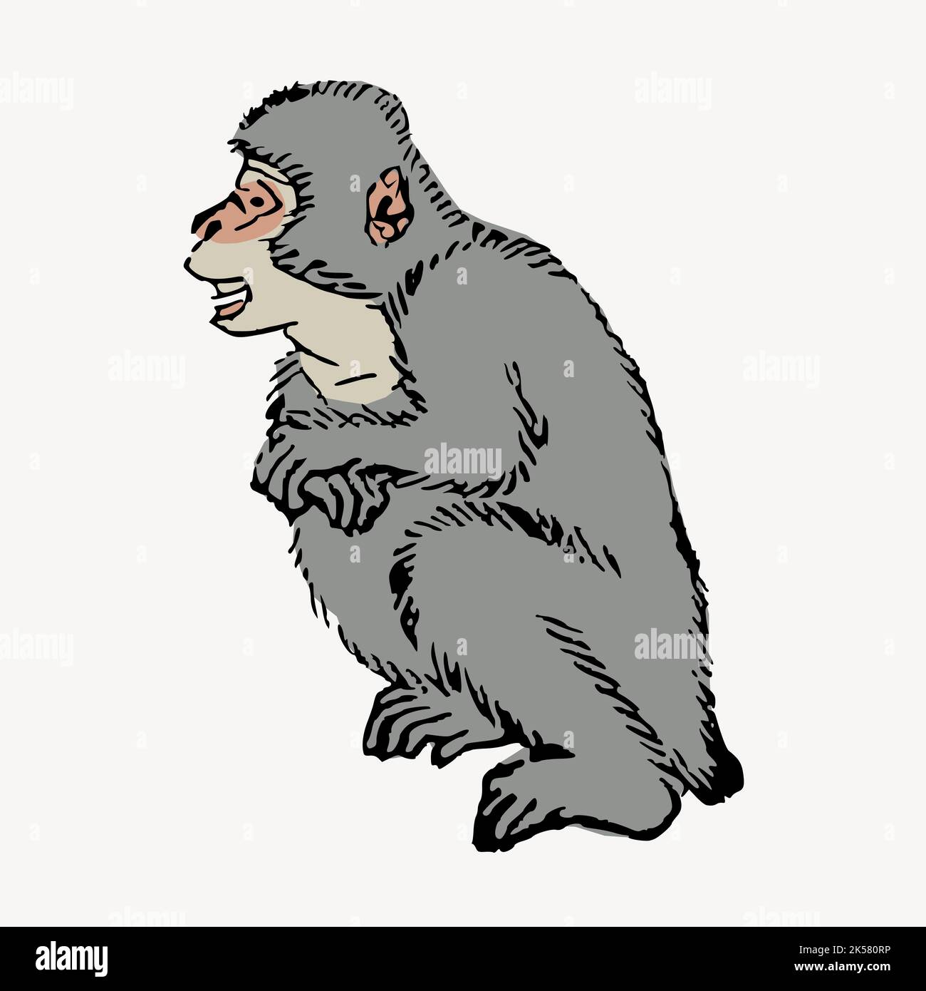 monkey, japanese, monkey painting, japanese monkey, animals, antique ...