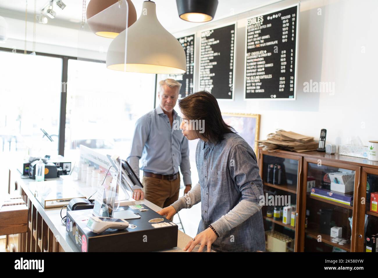 Cannabis dispensary counter hi-res stock photography and images - Alamy