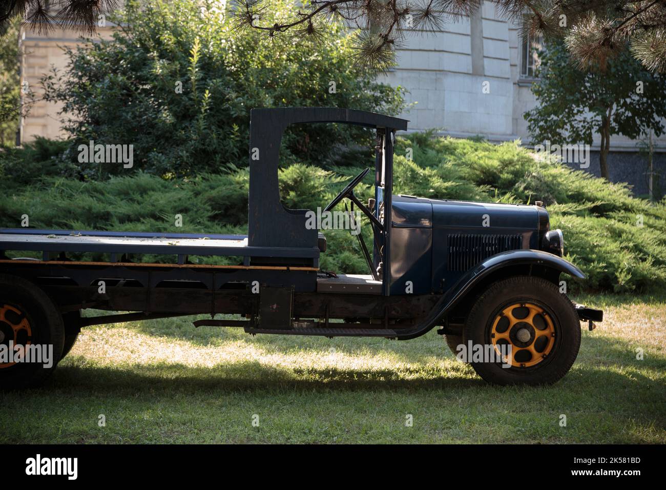 One of the first trucks. It is located on the territory of an open-air ...
