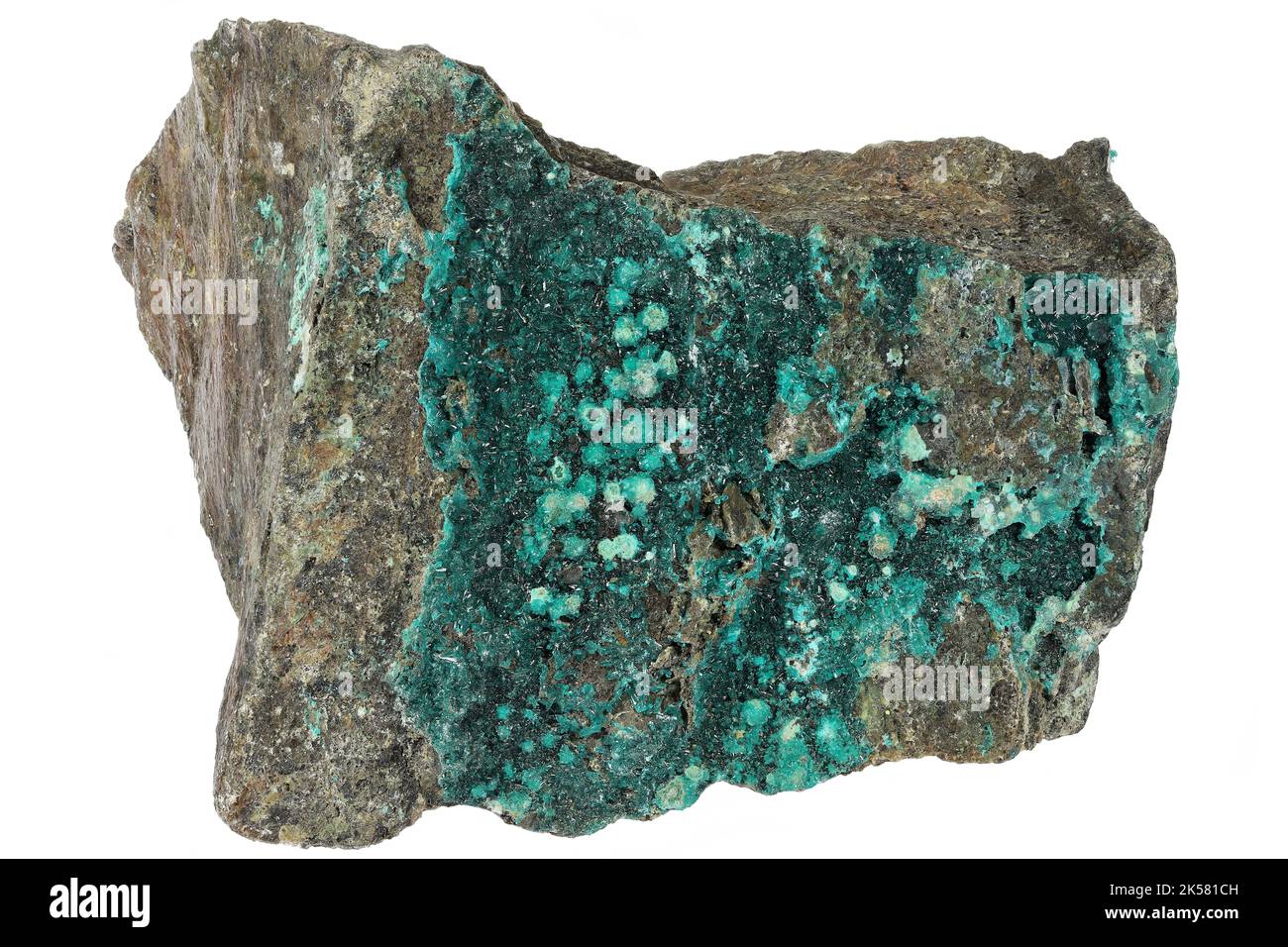atacamite from Atacama, Chile isolated on white background Stock Photo ...