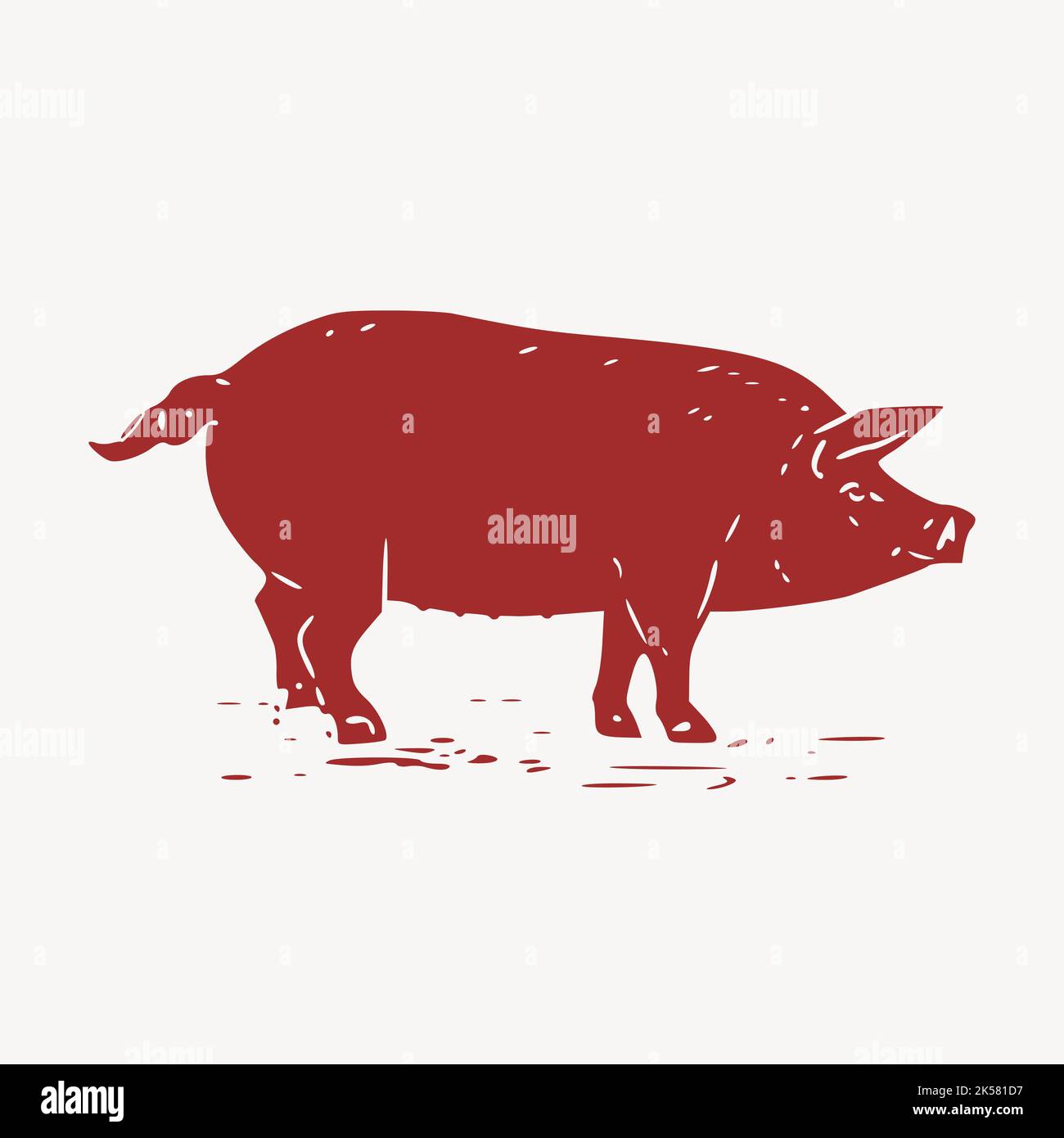 pig, farm animal, vintage animale illustration, agriculture, animals ...