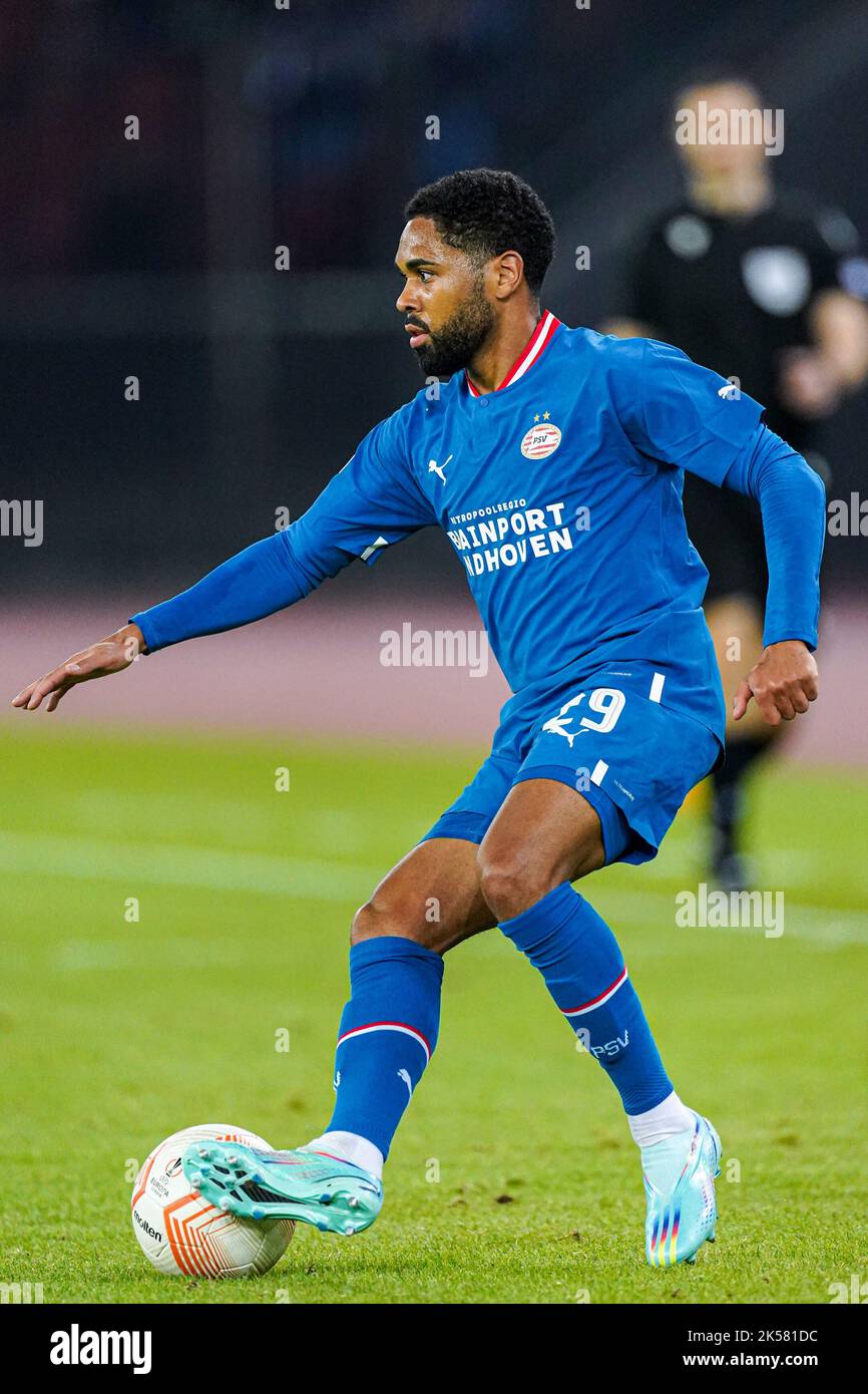 ZURICH, SWITZERLAND - OCTOBER 6: Phillipp Mwene of PSV Eindhoven during ...