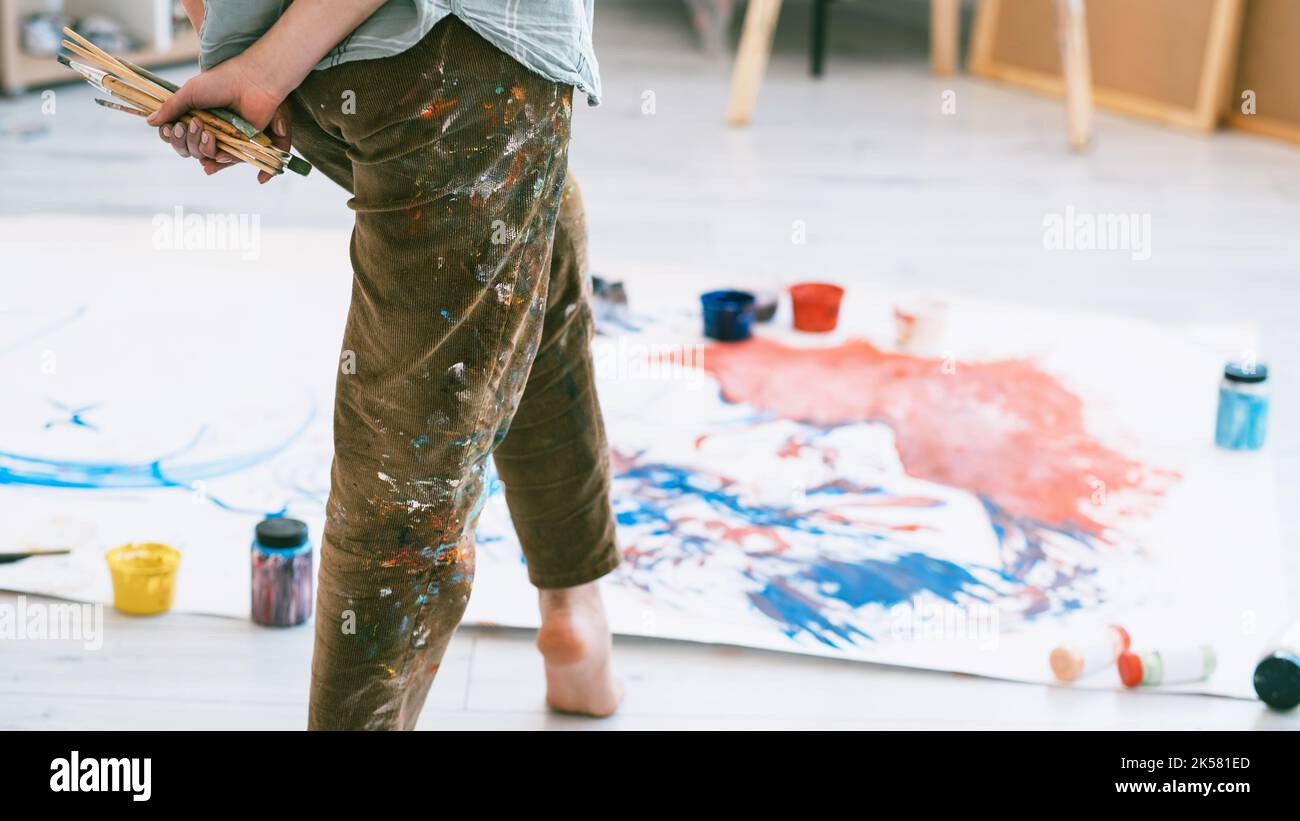 painting hobby art therapy artist abstract picture Stock Photo - Alamy